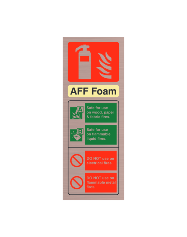 AFF Foam ID Sign Contempo Antique Copper Finish • Fireology