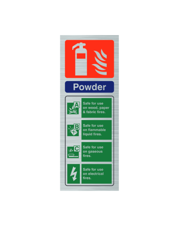 Powder ID Sign Contempo Stainless Steel Finish • Fireology