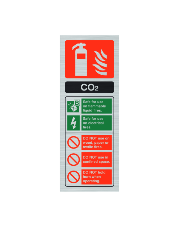 CO2 ID Sign Contempo Stainless Steel Finish • Fireology