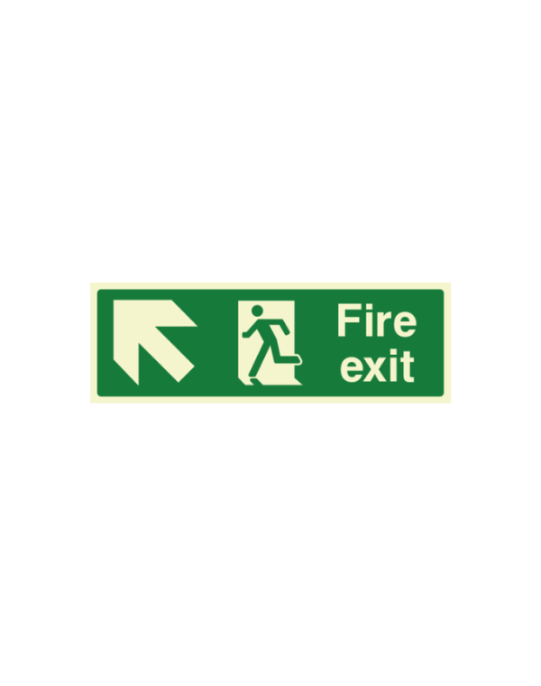 Fire Exit Sign – Up Left Direction • Fireology