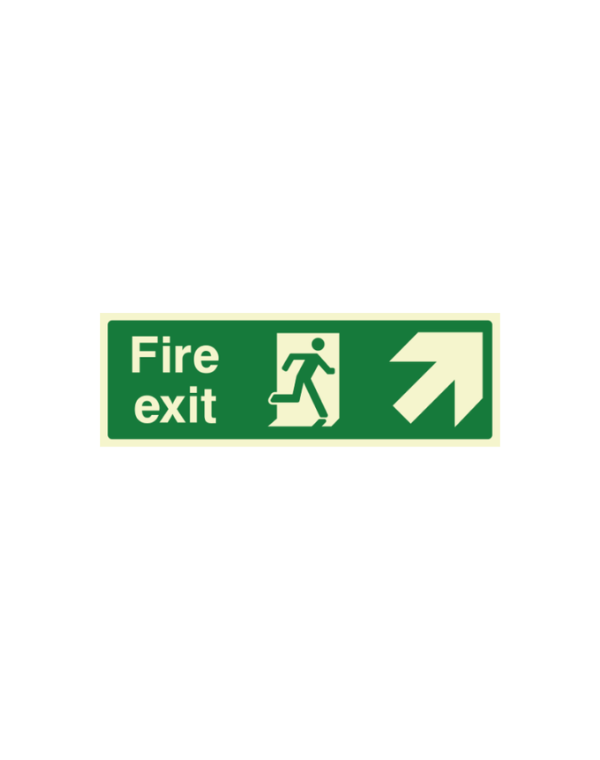 Fire Exit Sign – Up Right Direction • Fireology