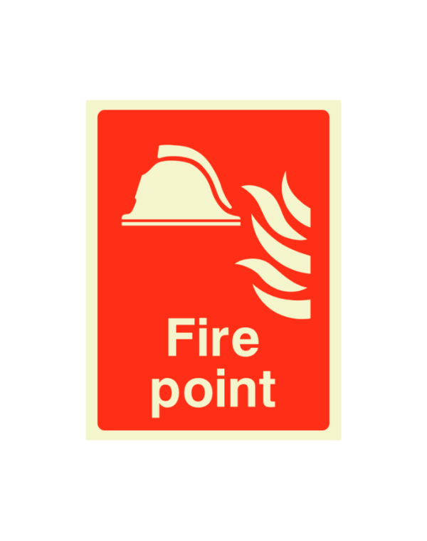Fire Point Sign Photoluminescent • Fireology