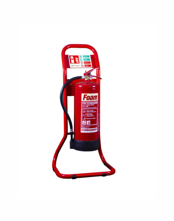 Single Tubular Fire Extinguisher Stand Red • Fireology