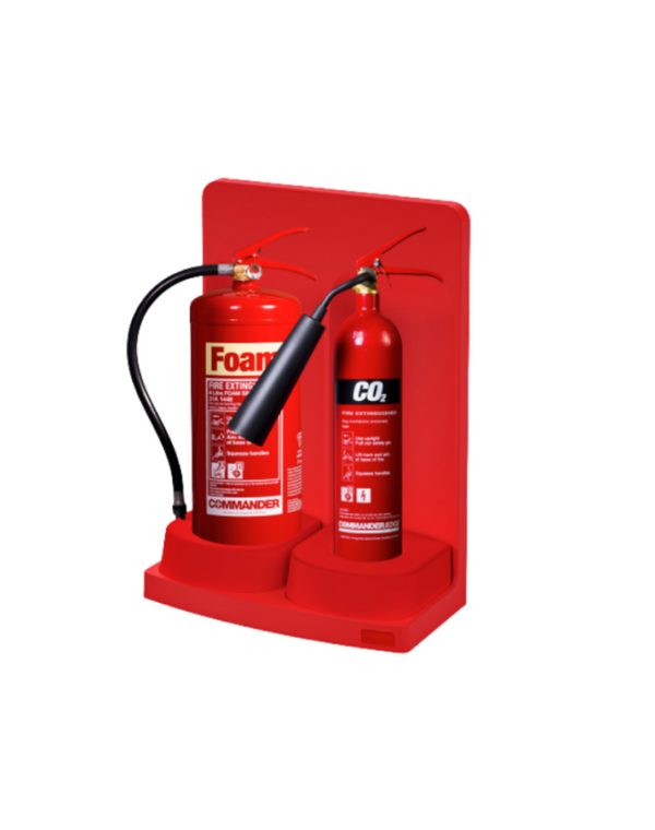 Commander Double Fire Extinguisher Stand & Inserts • Fireology