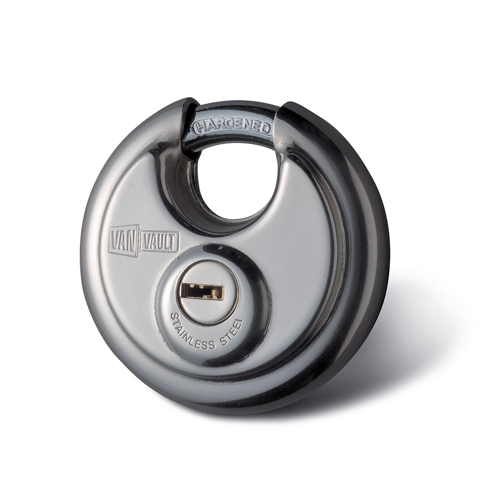 Van Vault Stainless Steel Disc Padlock • Fireology