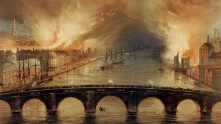 Famous Fires In History - 1854 The Great Fire of Newcastle and ...